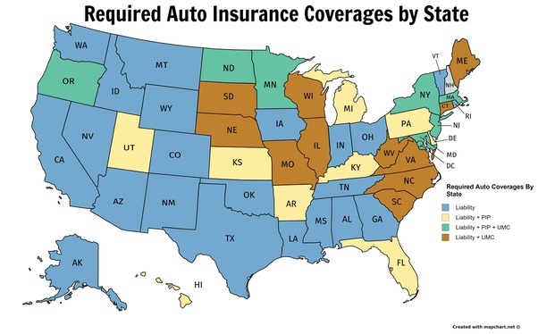 required car insurance by state - Paradiso Insurance