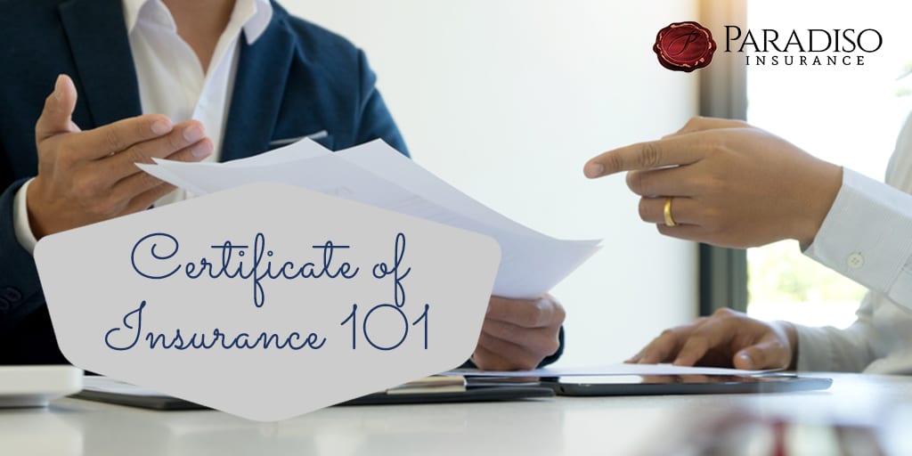 Certificate of Insurance 101 | Paradiso Insurance